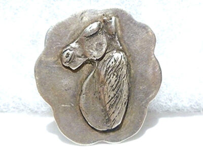 PAM SLICK 1980 HANDMADE SOUTHWESTERN STERLING SILVER HORSE EQUESTRIAN ...