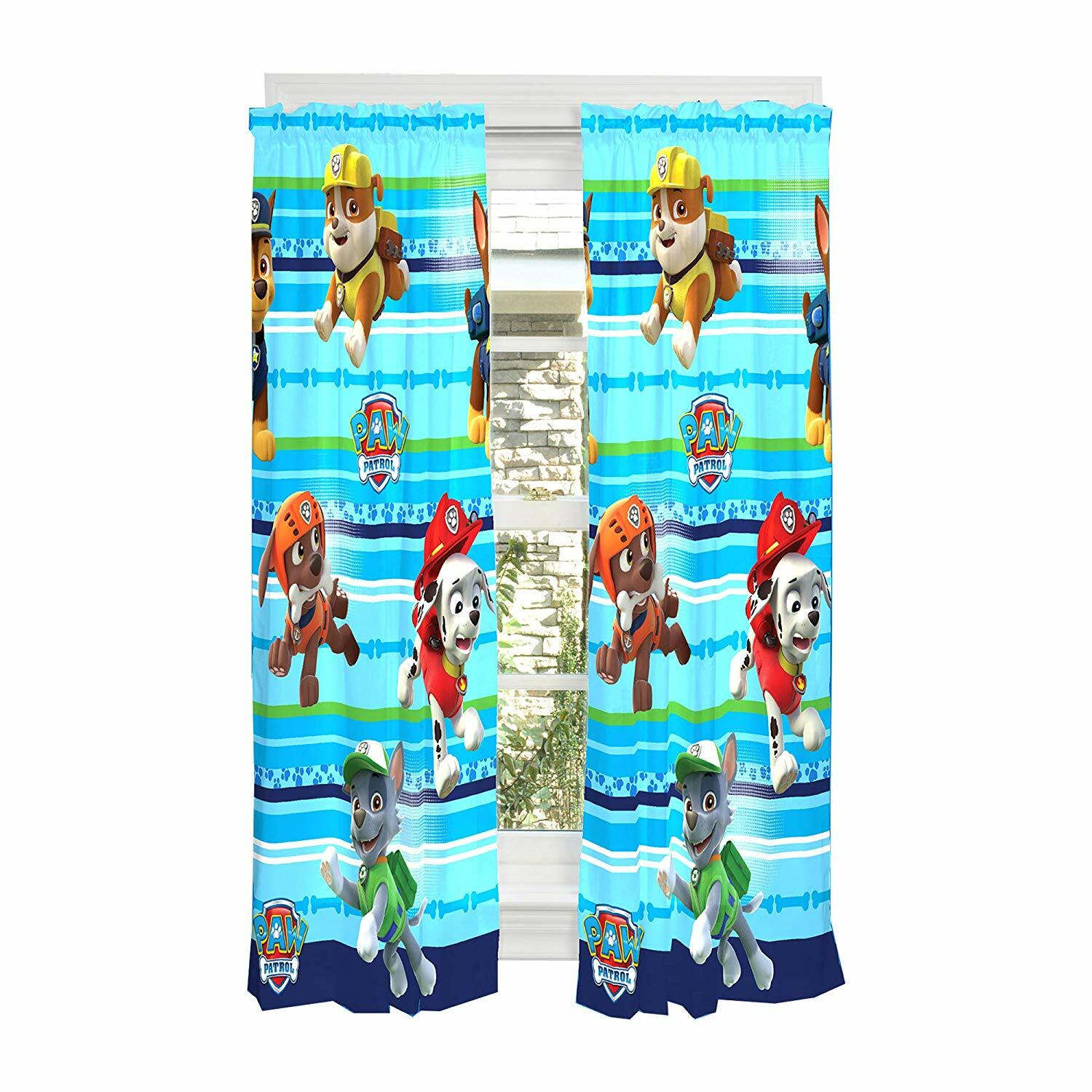 Paw Patrol Curtains Kids Bedroom Decor Nursery Drapes Daycare Panels 82 ...