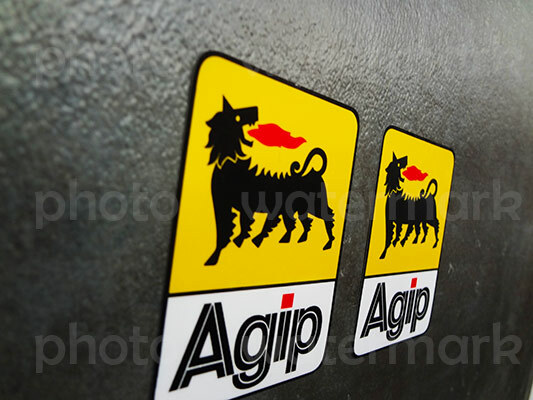 2pc Agip Stickers Decals Oils Lubricants calcomanias ENI Racing Sponsor ...