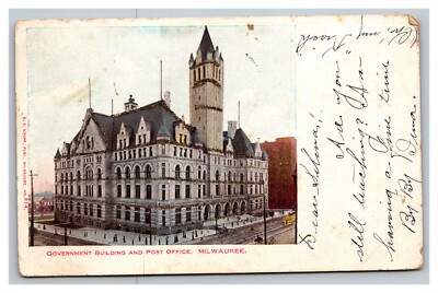 Vintage 1906 Postcard Government Building and Post Office Milwaukee ...