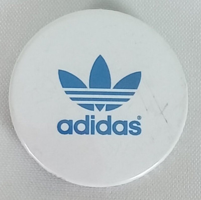 Adidas Logo Blue And White Small Pinback Button | eBay