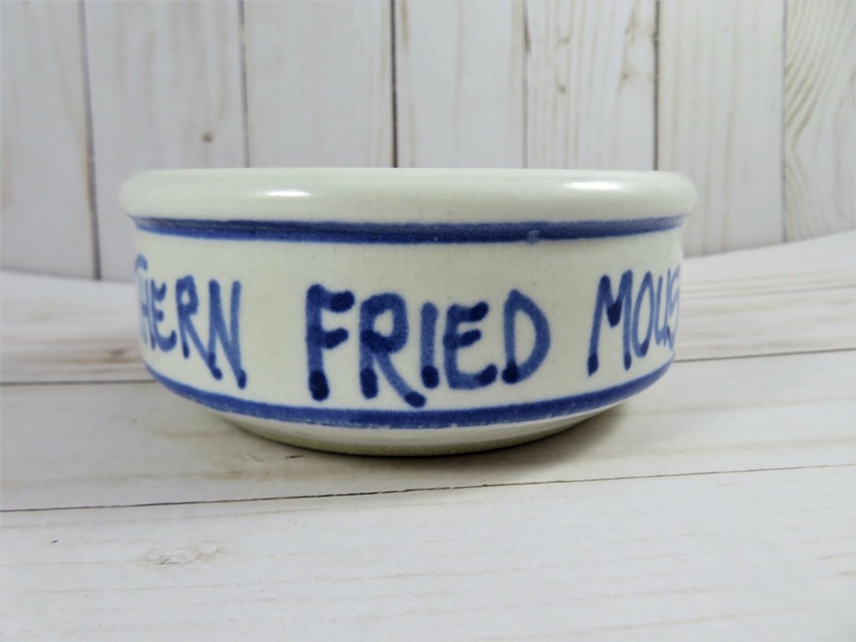 Handmade Ceramic Cat Kitten Food Bowl Southern Fried Mouse Feed The Cat ...
