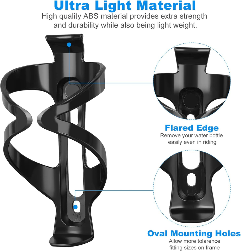Bicycle Water Bottle Cage, Lightweight and Strong Plastic Bike Water ...