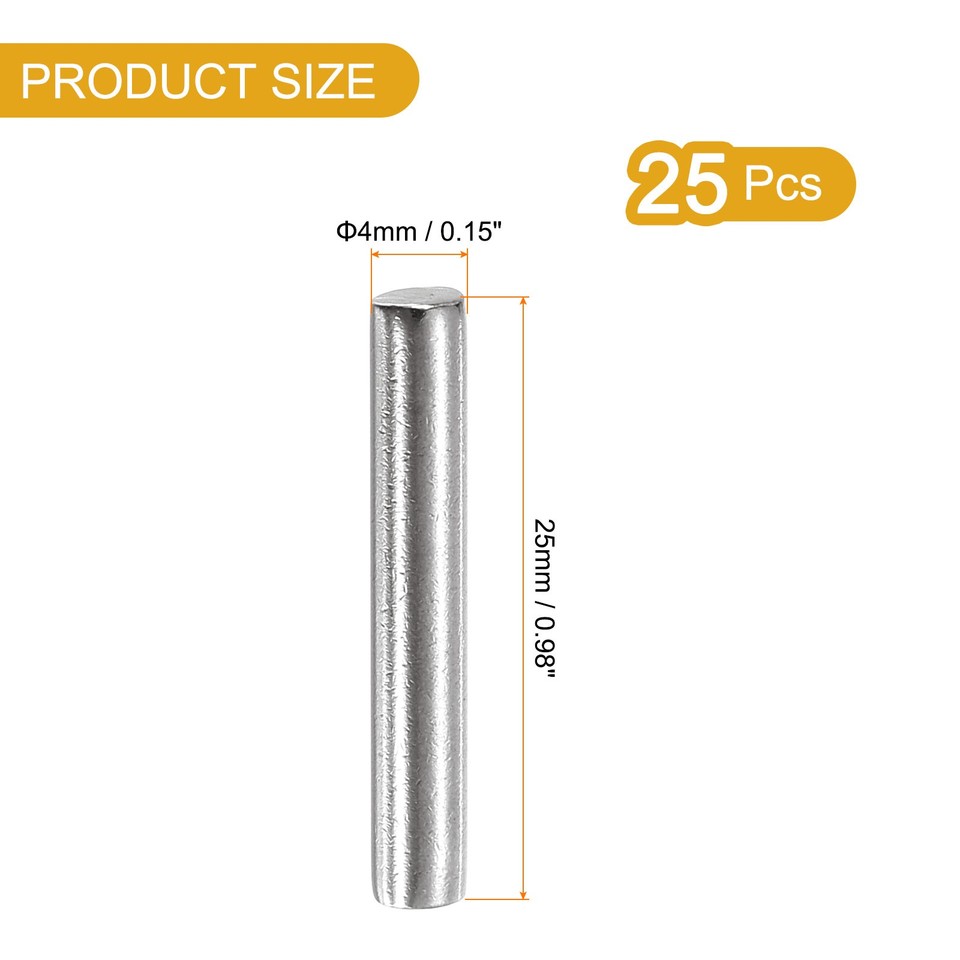 25 Pcs 4mm x 25mm Shelf Pins, Shelf Pegs Shelf Dowel Pins, Shelf ...