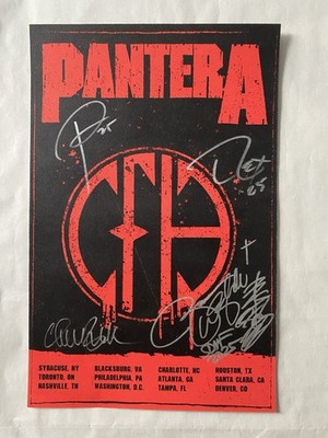 PANTERA VIP LOT SIGNED POSTER YETI FLASK BOTTLE OPENER 2025 TOUR WITH ...