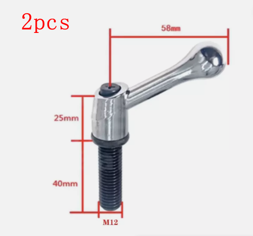 Milling Machine Table Lock Bolt Handle M12 CNC Vertical Mill Tool 2PCS ...