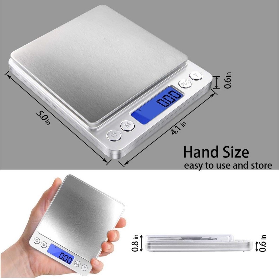 Digital Small Kitchen Scale 3000g - 0.1g Gram Weight Scale Precision ...