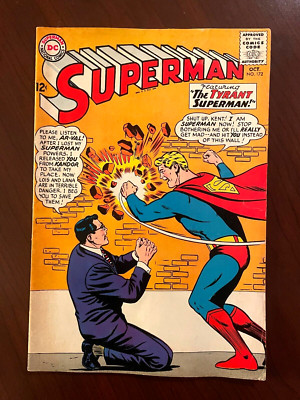 Superman #172 (DC Comics 1964) New Superman Silver Age Curt Swan 5.5 FN ...
