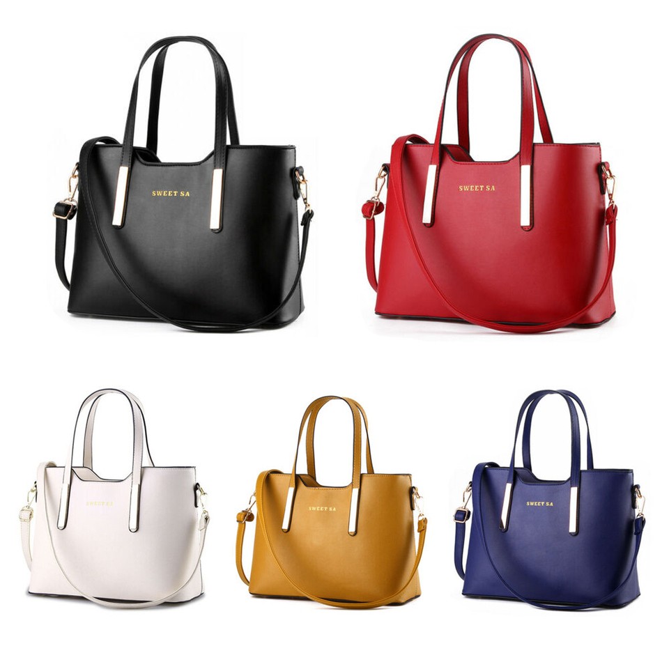 Women Lady Leather Handbags Shoulder Messenger Satchel Tote Crossbody ...