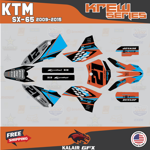 Graphics Decal Kit For KTM 65SX SX65 (2009-2015) SX 65 Crew - Orange ...