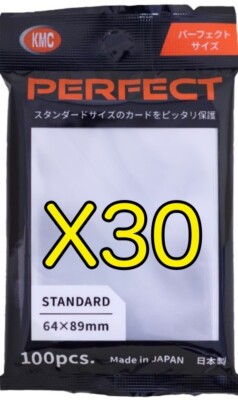 KMC Card Barrier PERFECT SIZE 100 pcs x 30 standard size Card sleeves ...