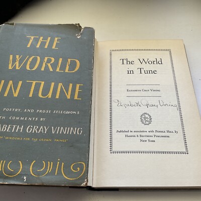 The World In Tune by Elizabeth Gray Vining (Signed) First Edition, HCDJ ...