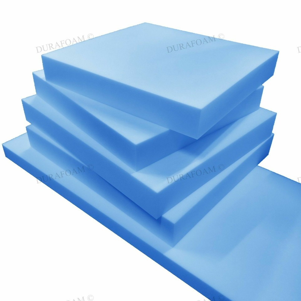 BLUE High-Density Firm Upholstery Foam - CUSTOM SIZES AVAILABLE - High ...