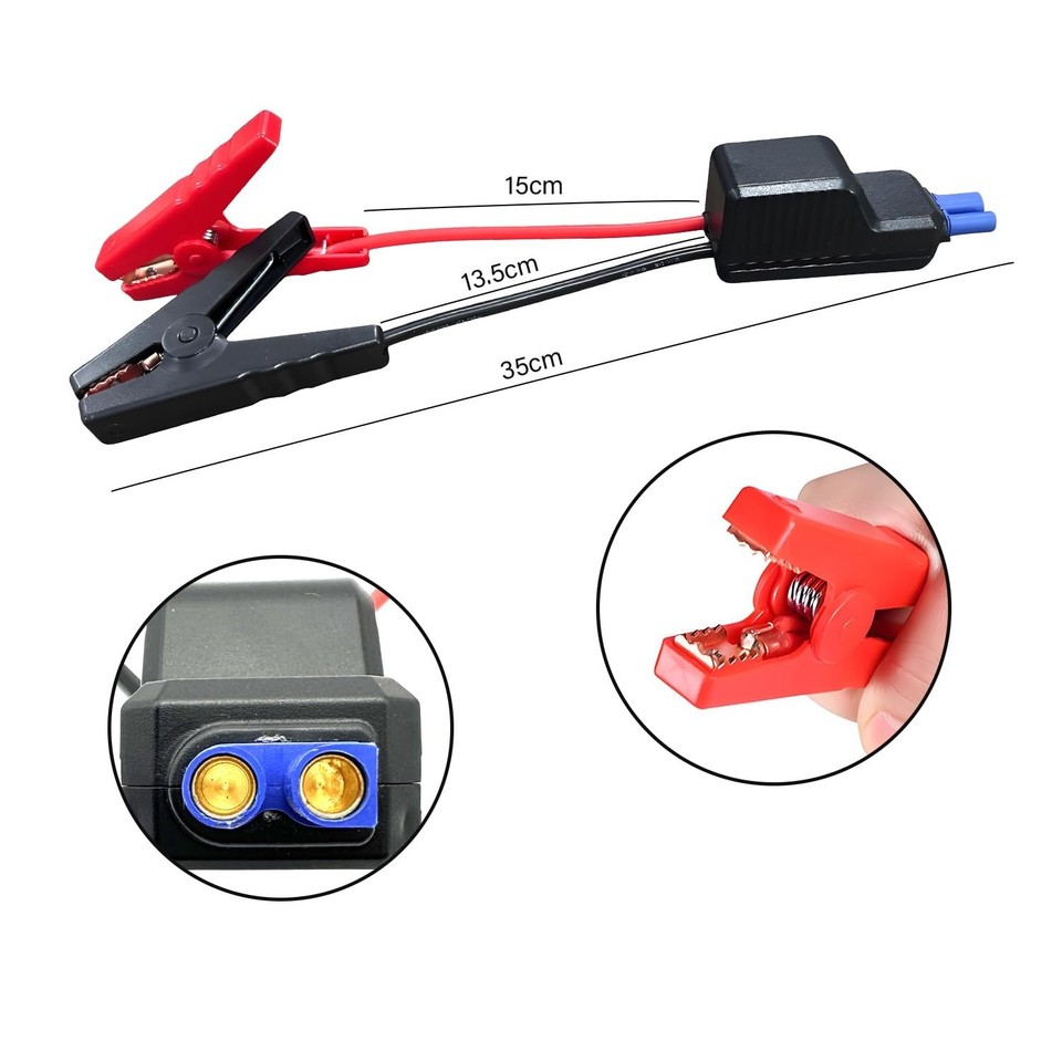 10AWG EC5 Jump Starter Cable with Battery Clamps,Smart Alligator Clip ...