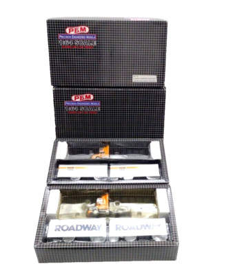 LOT OF 2 PEM 1:64 SCALE DIECAST MODELS VOLVO ROADWAY EXPRESS, YELLOW ...