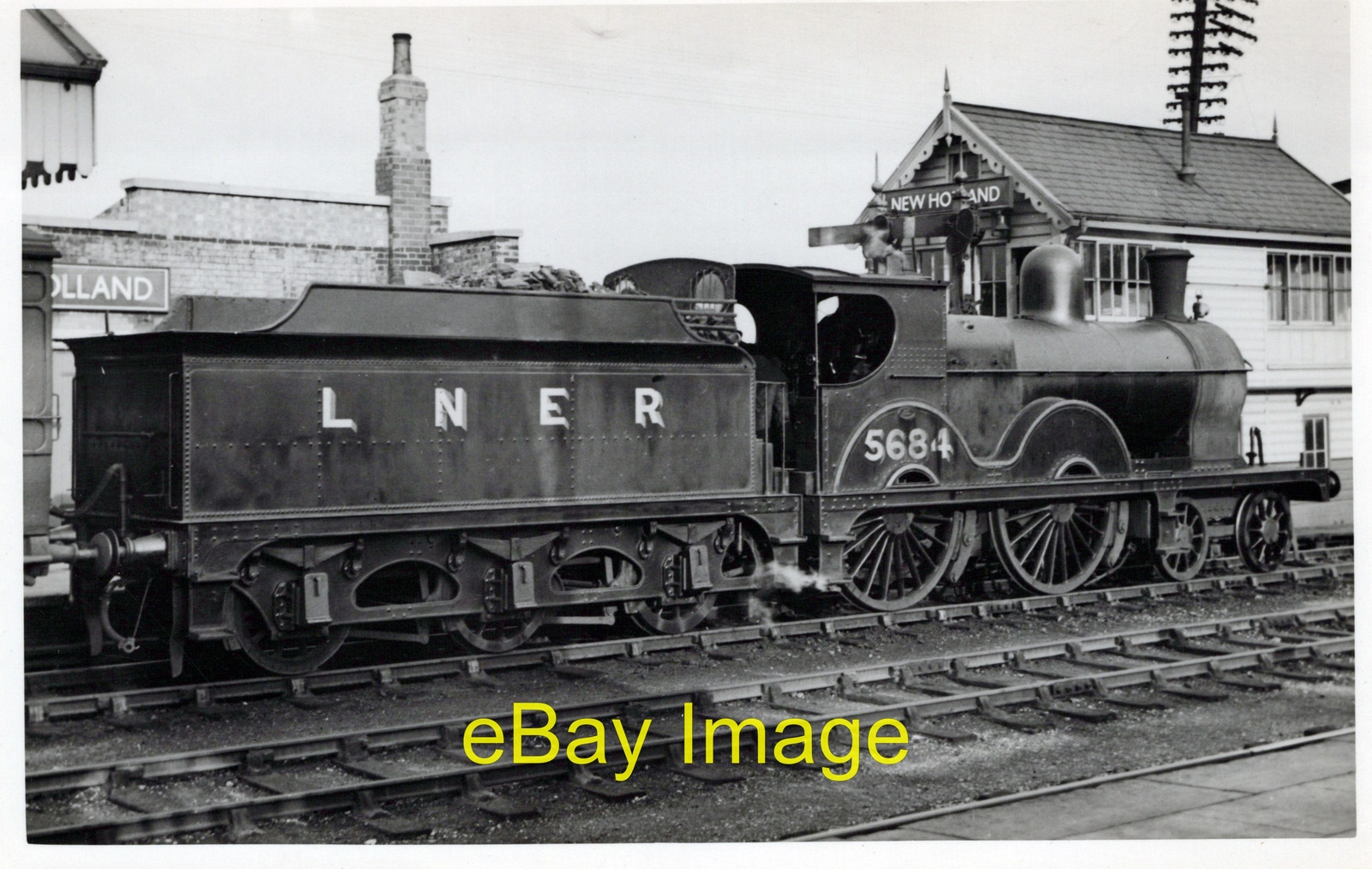Photo Railway LNER ex MSLR 4-4-0 D7 No 5684 at New Holland Station Sept ...