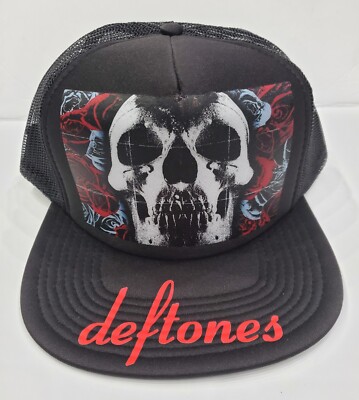 Metal Roses Skull Deftones Multi Color Black Hat 5 Panel Adjustable | eBay