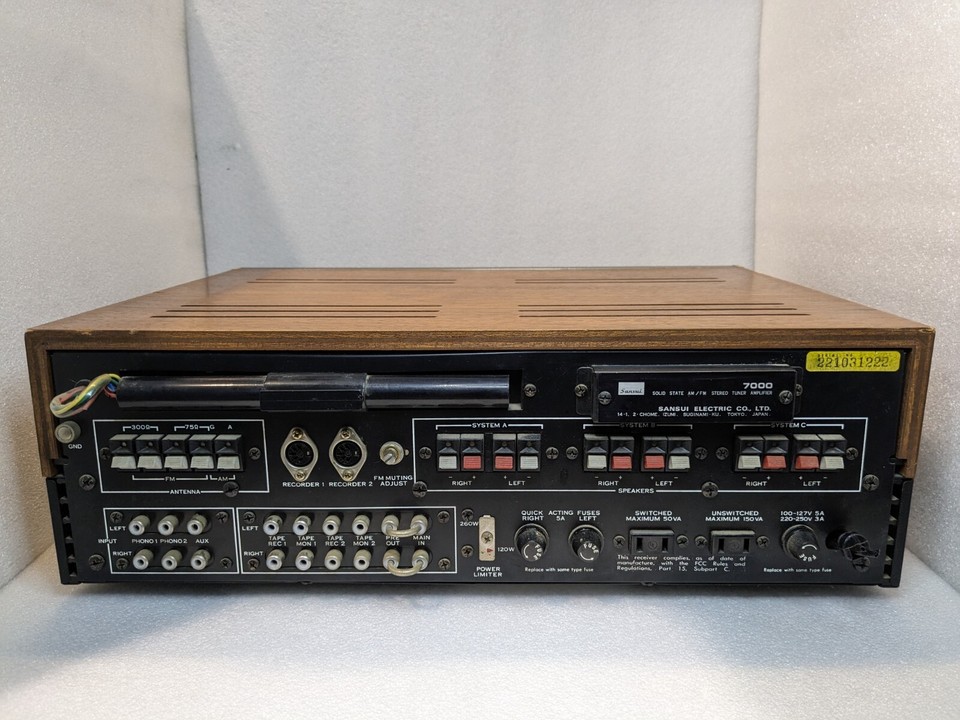 Sansui 7000 Vintage Solid State AM/FM Stereo Amplifier┃1971┃70WPC┃Parts ...