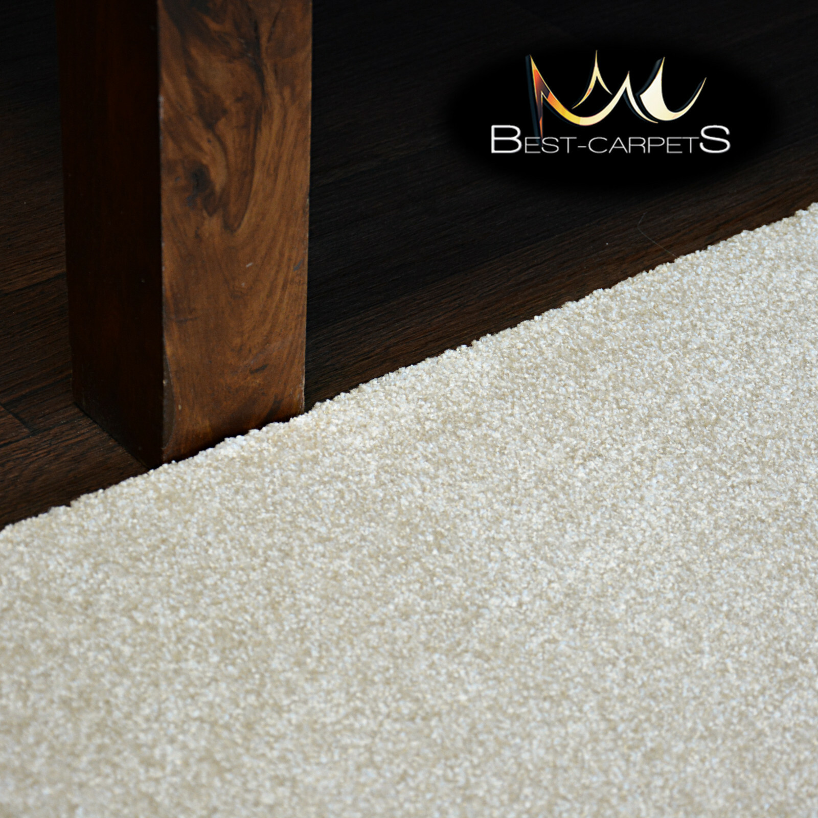 Hardwearing Soft Carpets 'DISCRETION' cream very thick Large Size Best ...