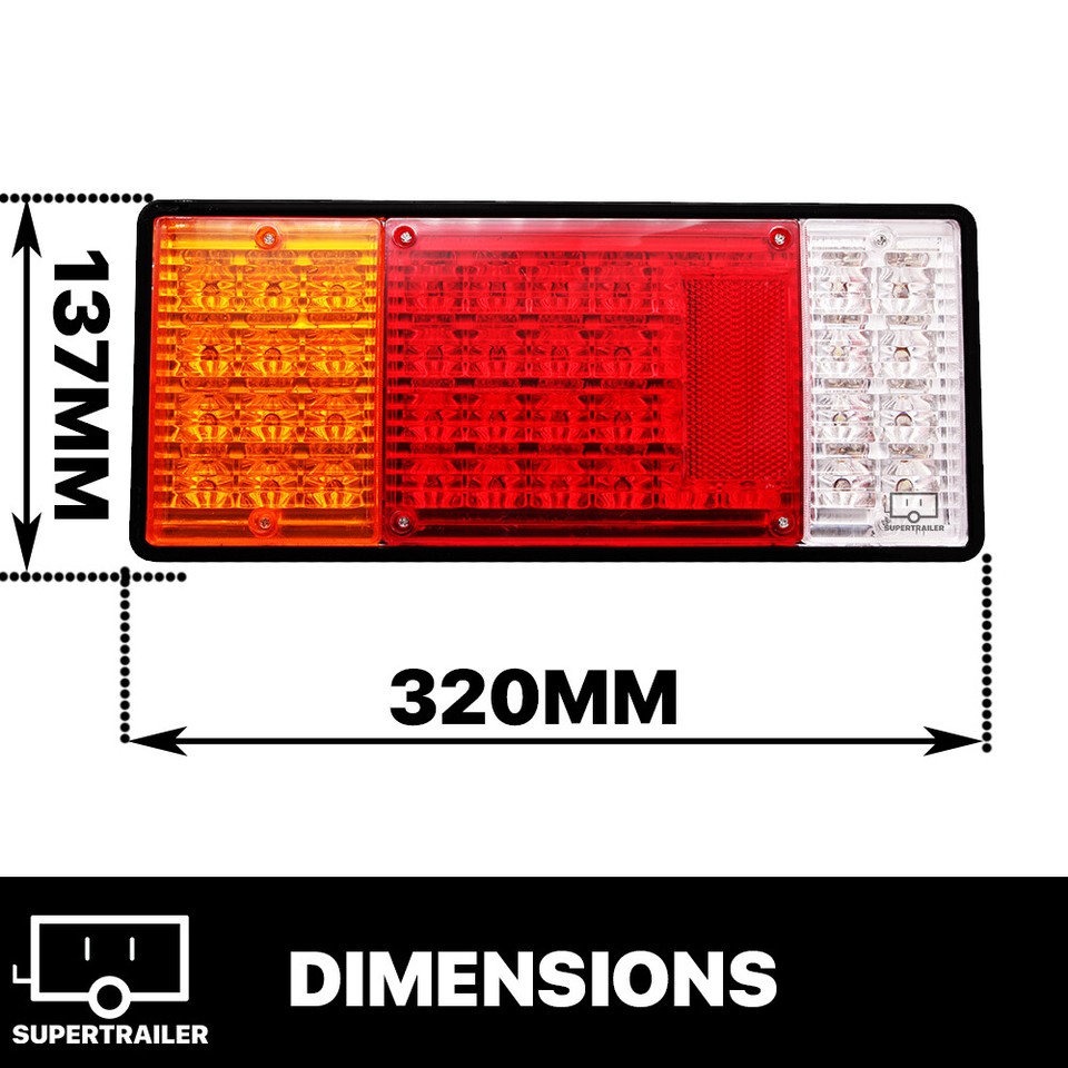 2X 88 LED Tail Lights Trailer Ute Caravan Truck Stop Indicator rear ...