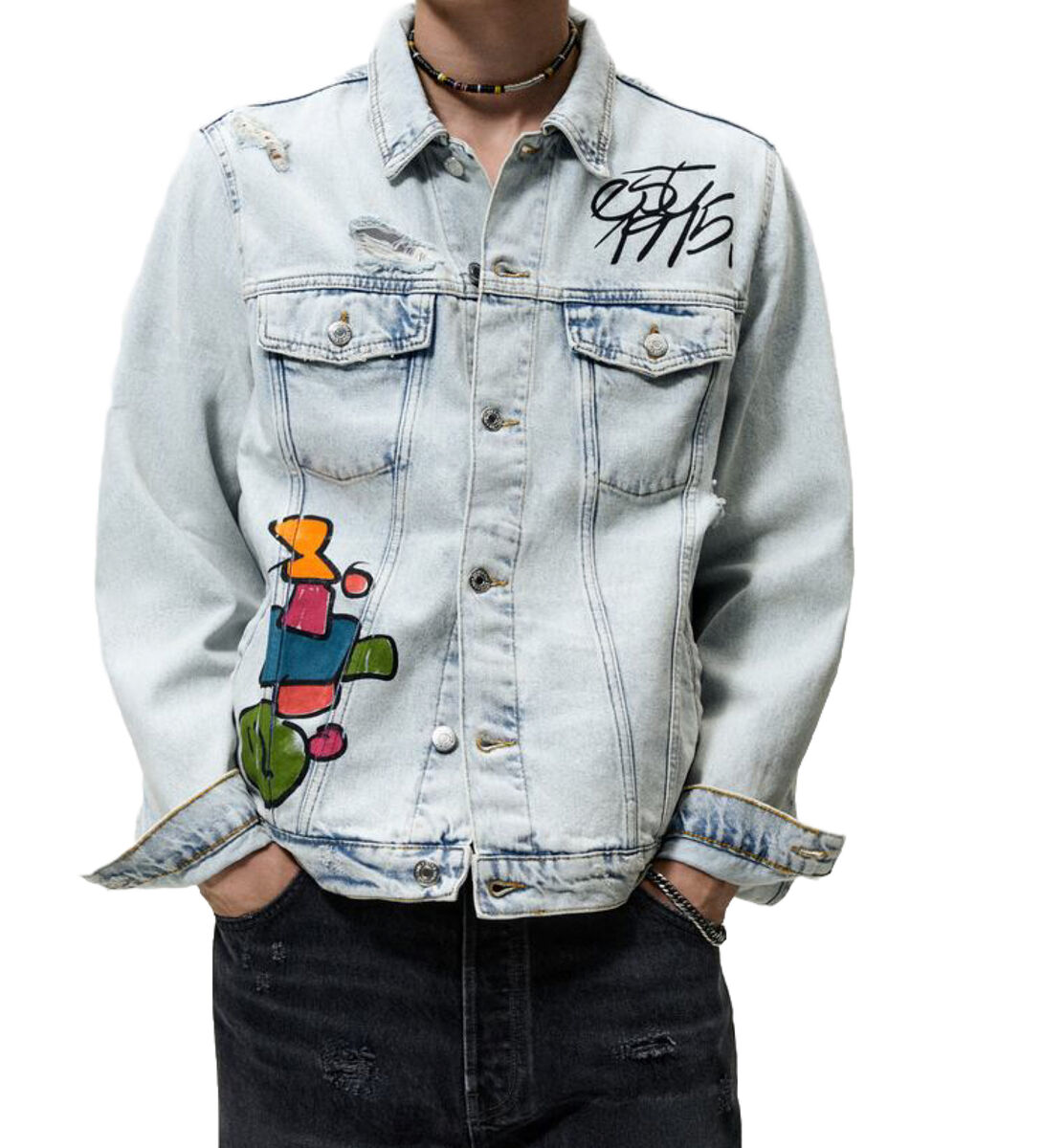 ZARA MEN GRAFFITI PRINT DENIM JACKET SIZE M 1466/305 | eBay ZARA MEN GRAFFITI PRINT DENIM JACKET SIZE M 1466/305 | eBay