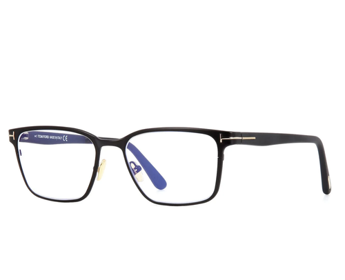 TOM FORD FT5733-B 002 Eyeglasses Matte Black Shiny Rose Gold Clear ...