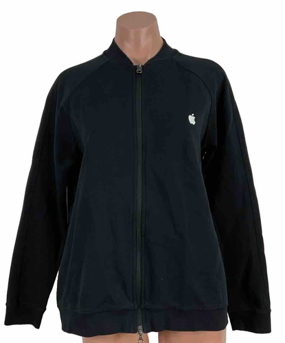 Apple Employee Jacket Men Medium Black Full Zip Up Embroidered Logo ...