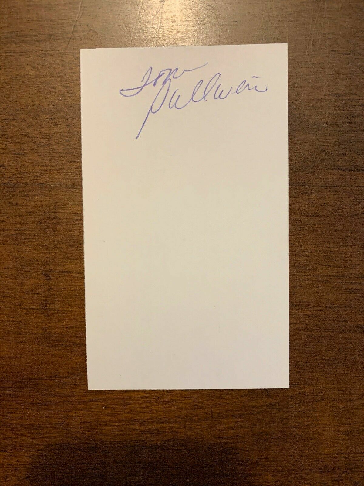 TOM SULLIVAN - EAGLES FOOTBALL - AUTHENTIC AUTOGRAPH SIGNED INDEX ...