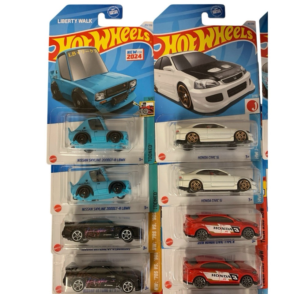Hot Wheels Imports Tuners BIG LOT 50 - 25 Types Nissan Honda Mazda Ford ...