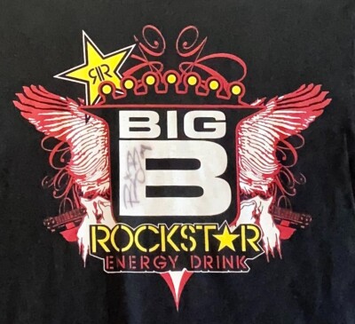 Autographed Big B Rapper Rockstar Energy T Shirt Mens Small Concert T ...