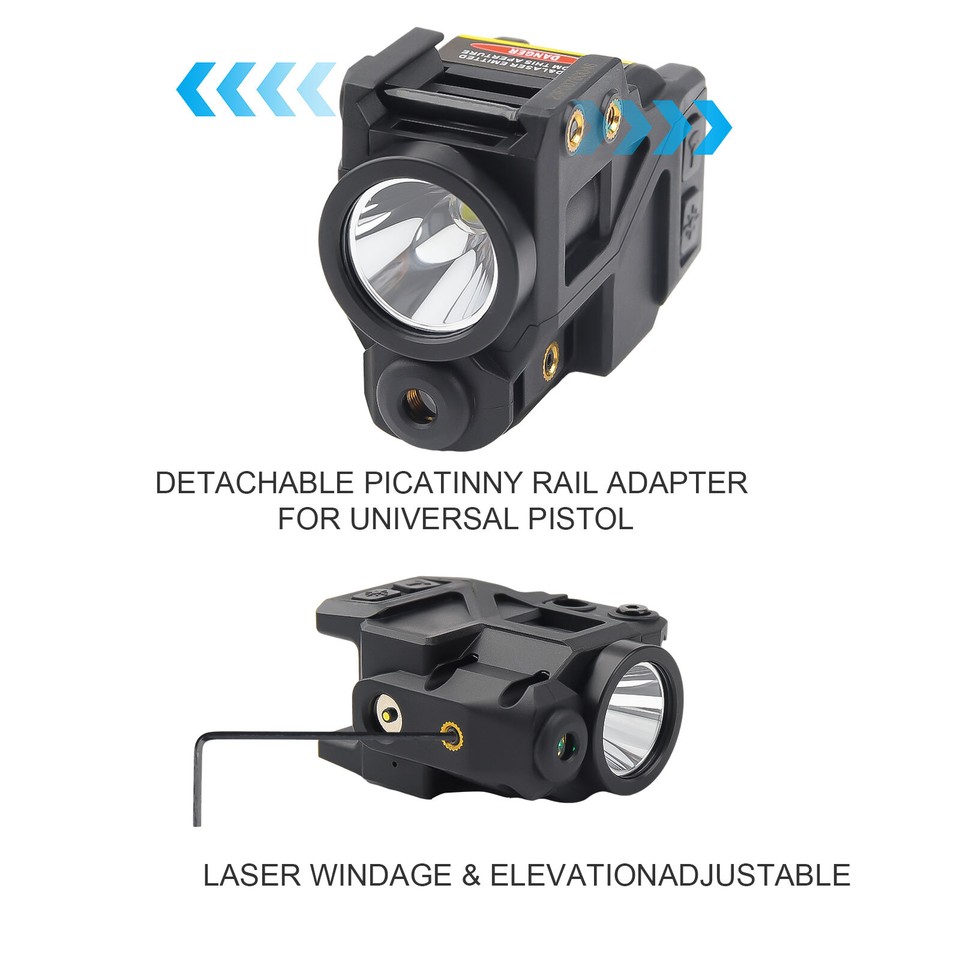 Green Laser Sight Flashlight Combo Rechargeable for G2C G3C Taurus ...