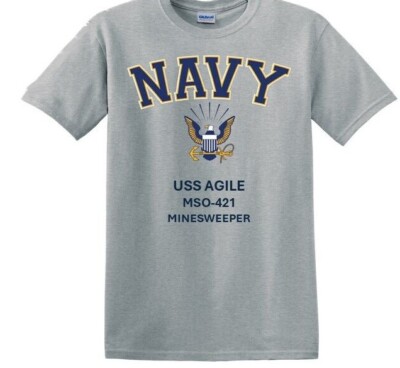 USS AGILE MSO-421 * MINESWEEPER *EAGLE*SHIRT. OFFICIALLY LICENSED | eBay