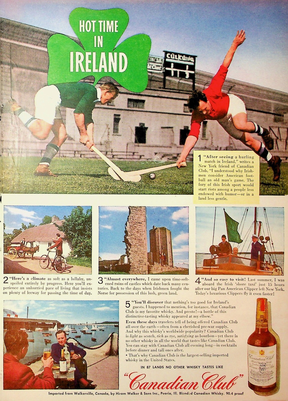 Original Canadian Club Ad: Hot Time in Ireland; Sports | eBay