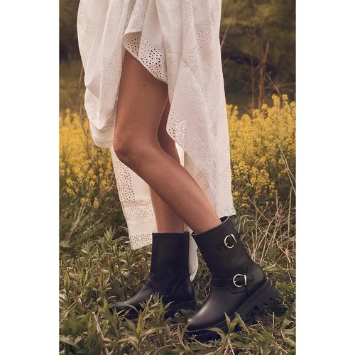 NEW Anthropologie Maeve Pilcro black moto boots size 9 | eBay
