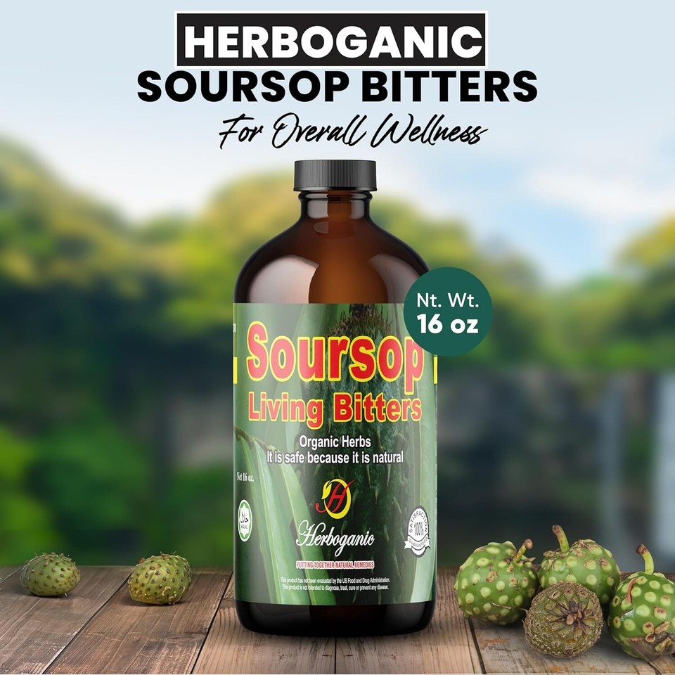 Soursop Living Bitters-Natural Remedy with Powerful Roots &Herbs-Detox ...