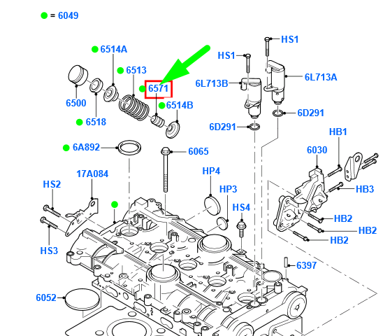 FORD KUGA MK1 C394 Valve Stem Seal 1369851 6M5G-6571-AA NEW GENUINE ...