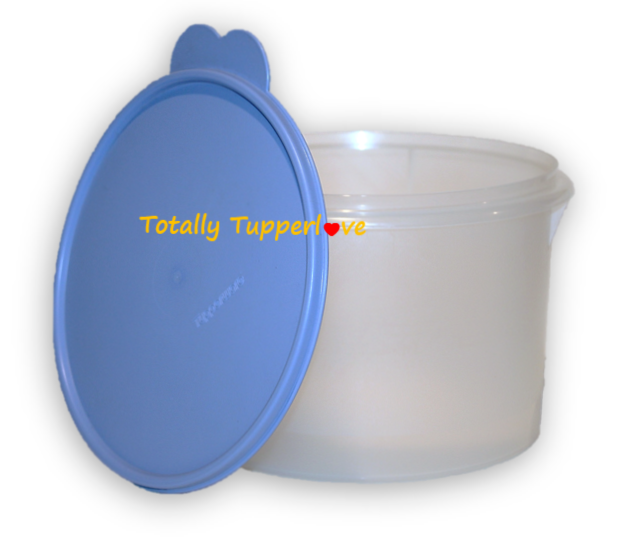Tupperware Stacking Canister 14 Cup Container Blue & Frosted Sheer 266 ...
