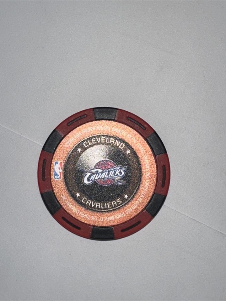 2005-06 Topps LeBron James NBA Poker Chips Red/Black Parallel Cavaliers ...