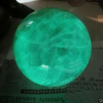 60MM Glow In The Dark Stone crystal Fluorite sphere ball +Free stand | eBay