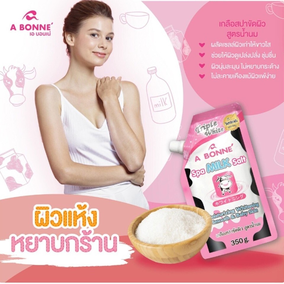 A Bonne Spa Salt Scrub Milk Moisturizing Whitening Smooth & Baby Skin ...