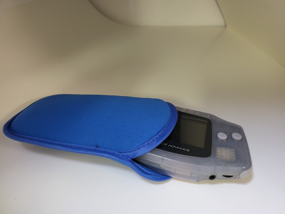 Blue Soft Padded Pouch Protective Sleeve Case for Gameboy Advance 7" x ...