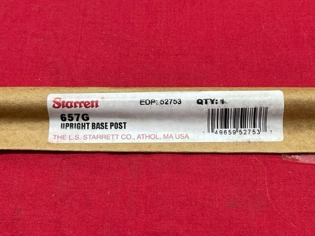 Starrett 657G Upright Base Post 3/8" x7-7/16" for 657 Series Magnetic ...