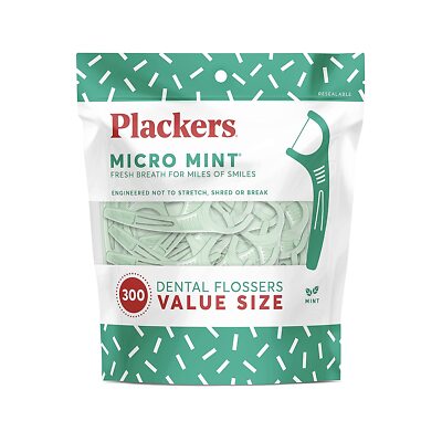 300 CT Plackers Micro Mint Dental Floss Tooth Picks Plastic Oral Teeth ...