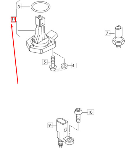 NEW OEM VOLKSWAGEN PASSAT B8 OIL LEVEL SENSOR 04E907660C GENUINE NO ...