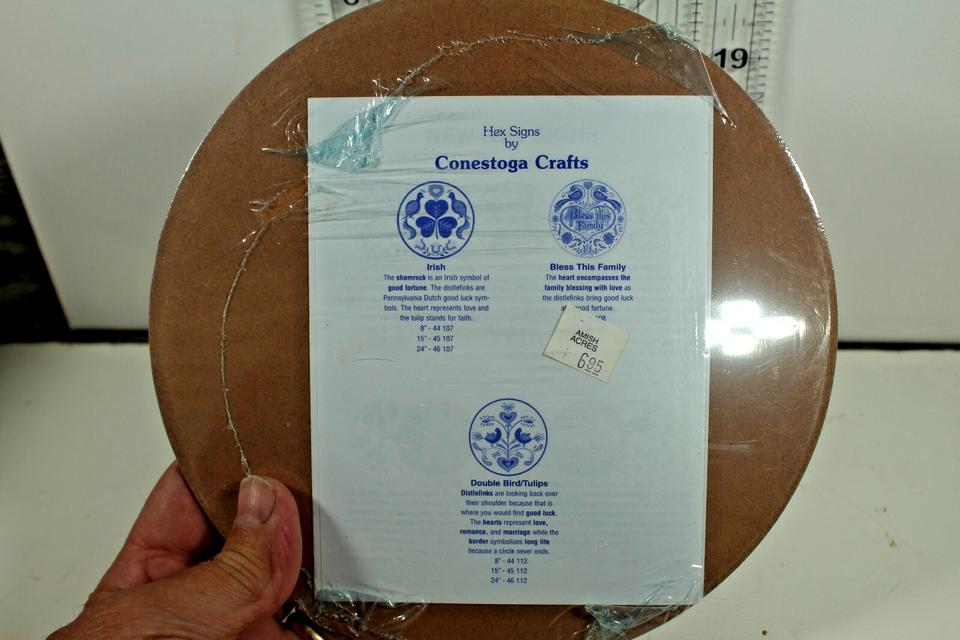 Conestoga crafts 8” Diameter Double Dutch Distelfink Hex Sign | eBay