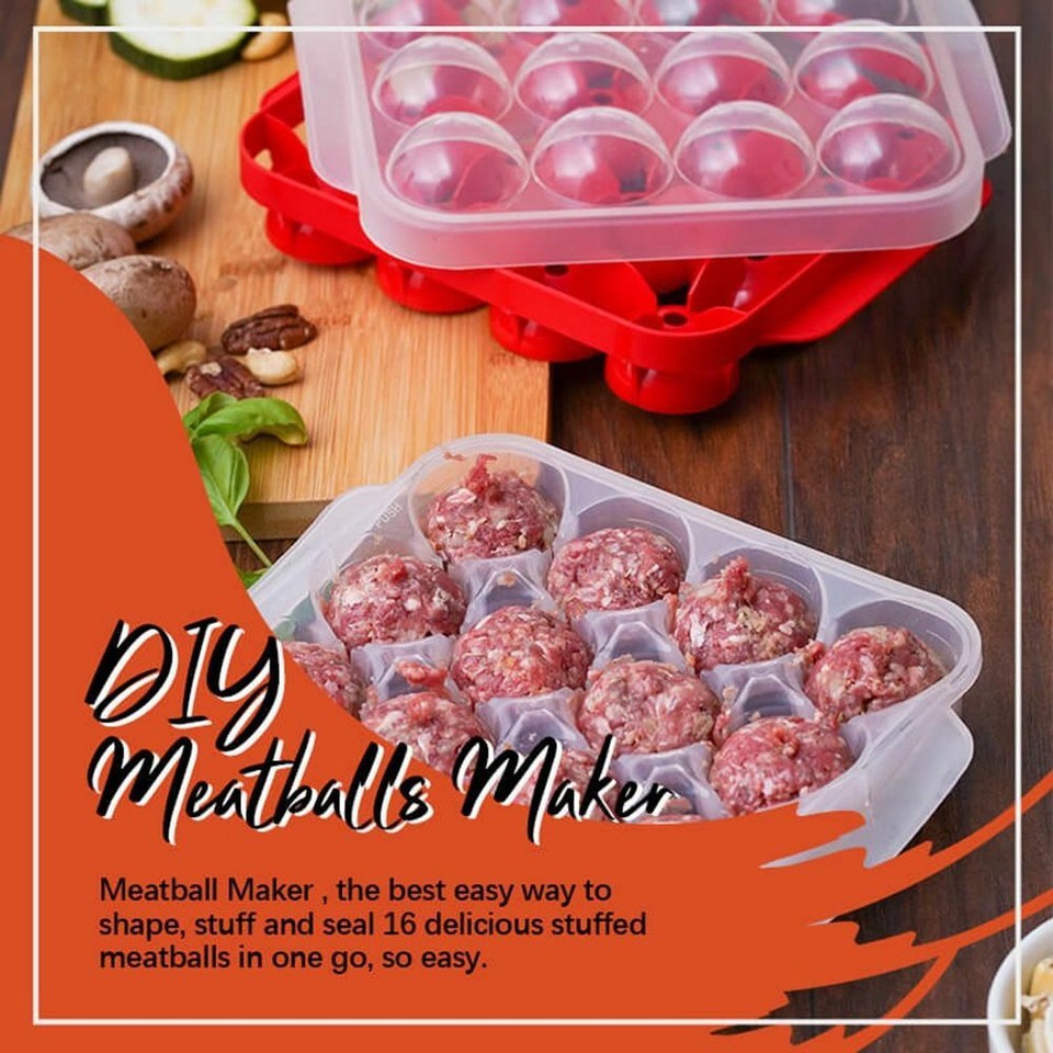 Plastic Meatball Mold Making Fish Melon Ball Self Stuffing Food Cooking ...