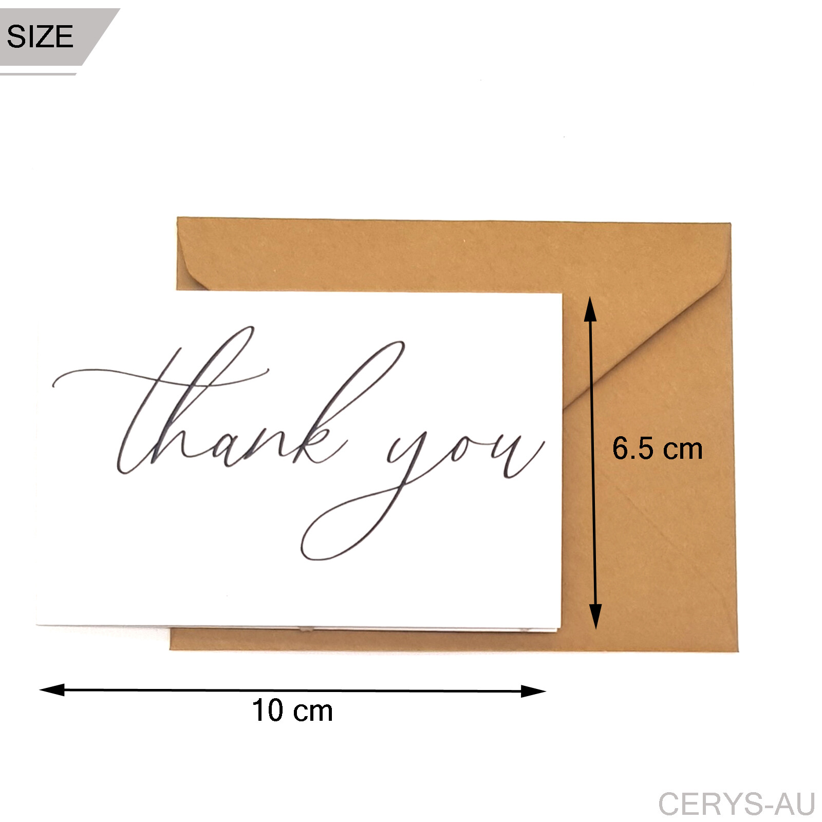 25x Thank You Cards Card Stock Paper 10x6.5CM Wedding Foldable Saying ...