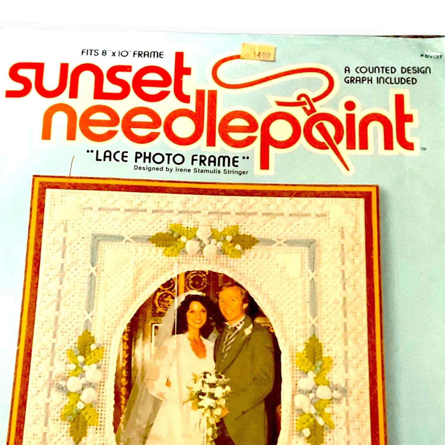 Sunset needlepoint lace photo frame | eBay