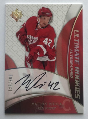 (HCW) 2008-09 Ultimate Collection Mattias Ritola Rookie Auto 128/399 RC ...