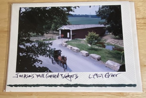 Jackson’s Mill Covered Bridge Card, L. Clint Greer, Amish Heritage ...